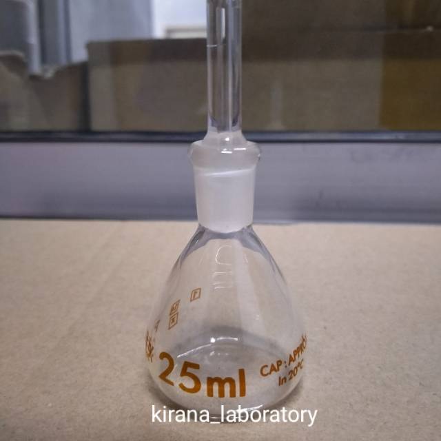 Jual Picnometer 25ml - Piknometer 25ml Pyrex class A plus tutup | Shopee Indonesia