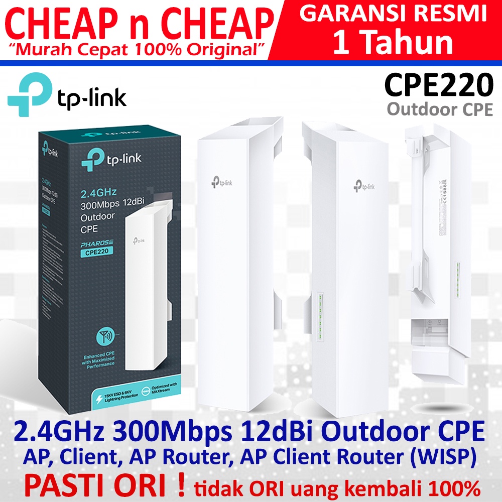 Jual TP-Link CPE220 Access Point Outdoor - TPLink CPE 220 POE WiFi ...