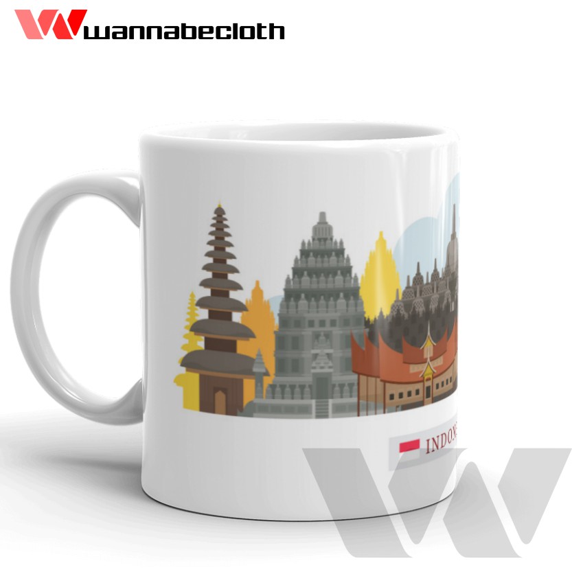 Jual Gelas Indonesia Mug Indonesia Mug Custom Oleh-Oleh Souvenir Mug ...