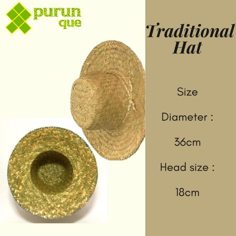 Jual Traditional Hat (Topi Purun Tradisional Pantai) | Shopee Indonesia