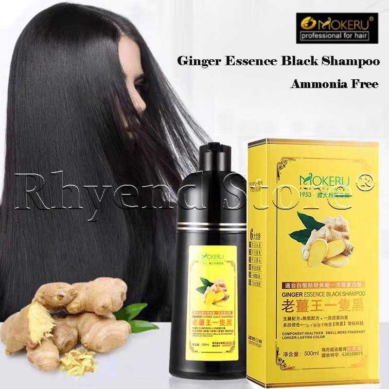 Jual MOKERU SHAMPOO WARNA HITAM SHAMPOO UBAN SEMIR RAMBUT HERBAL DYE ...