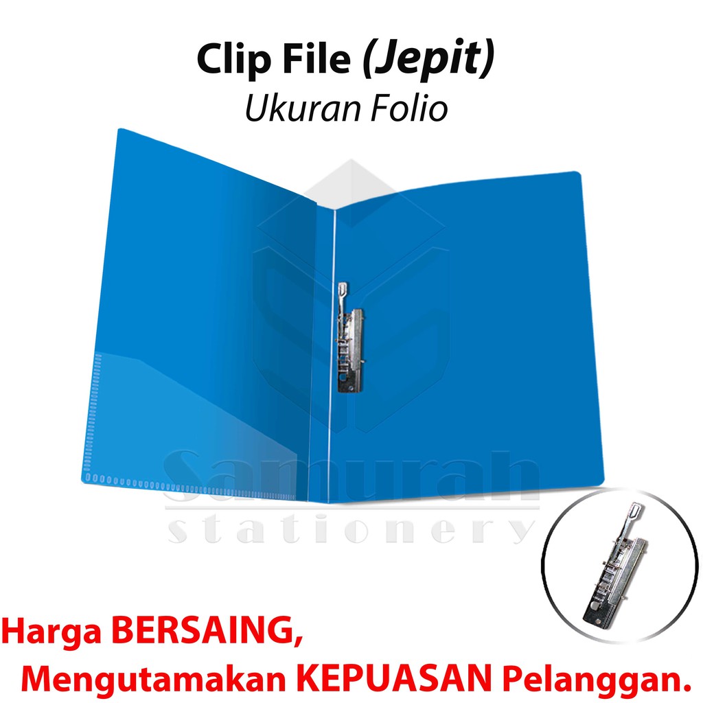 Jual Clip File Polos Ukuran Folio / Map Album Plastik Jepit Kertas ...