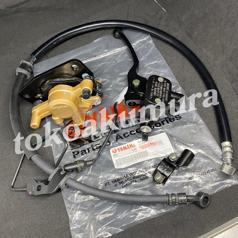 Jual Master rem Assy HITAM + selang + Kaliper cakram Depan Yamaha Mio New/Mx/Mio soul karbu ...