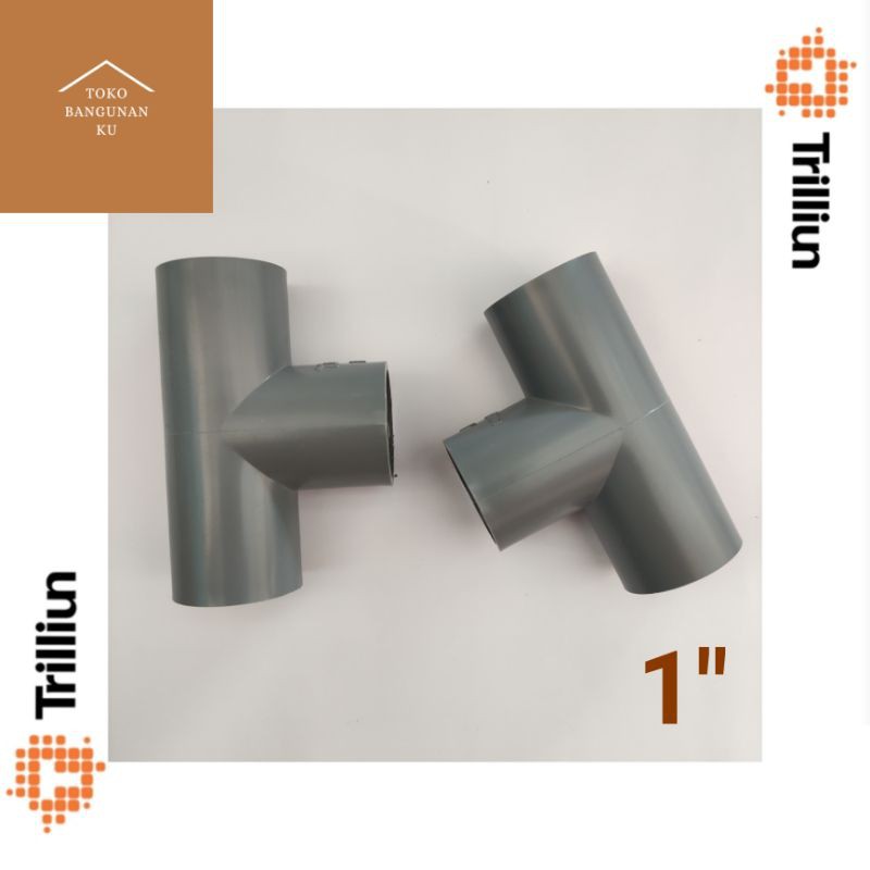 Jual Tee 1 inchi Trilliun T cabang tiga sambungan paralon pipa pvc | Shopee Indonesia
