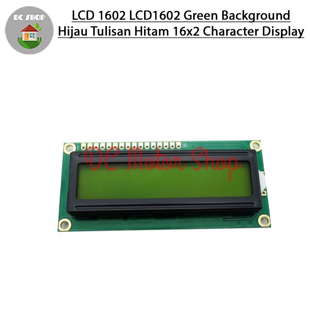 Jual LCD 1602 LCD1602 Green Background Hijau Tulisan Hitam 16x2 ...