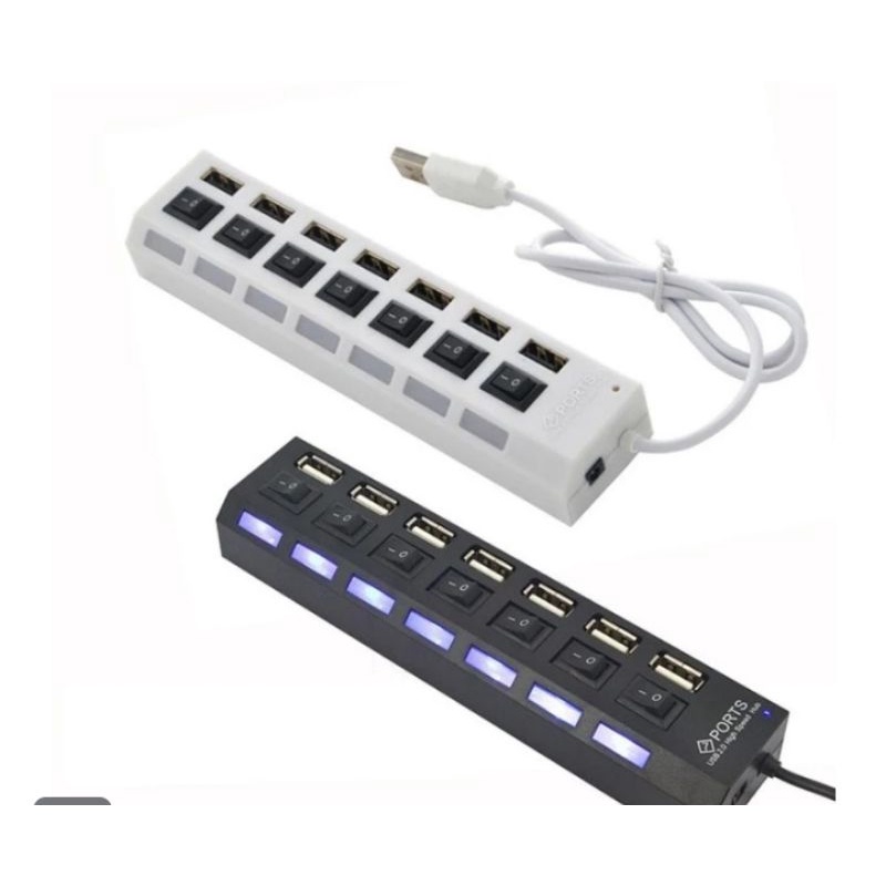 Jual USB Laptop PC Kabel Data Hub 7 Port LED dan Saklar Colokan ...