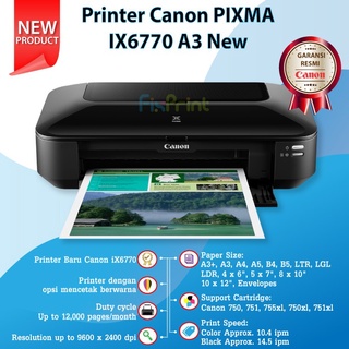 Jual Printer Canon PIXMA iX6770 ix 6770 New Printer A3 IX6770 Cartridge ...