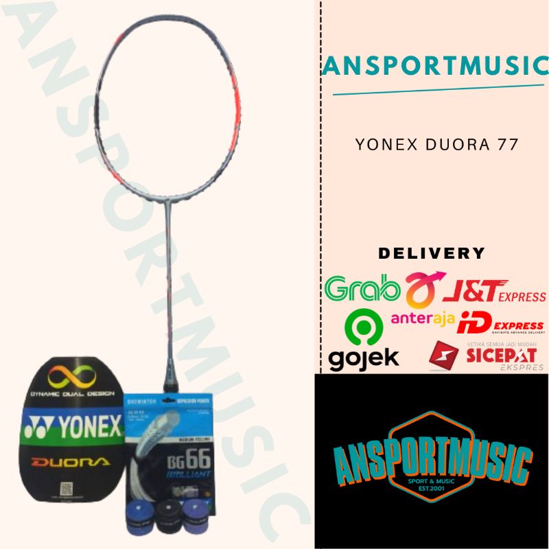 Jual Raket Badminton Yonex Duora 77 Free Grip Lining | Shopee Indonesia