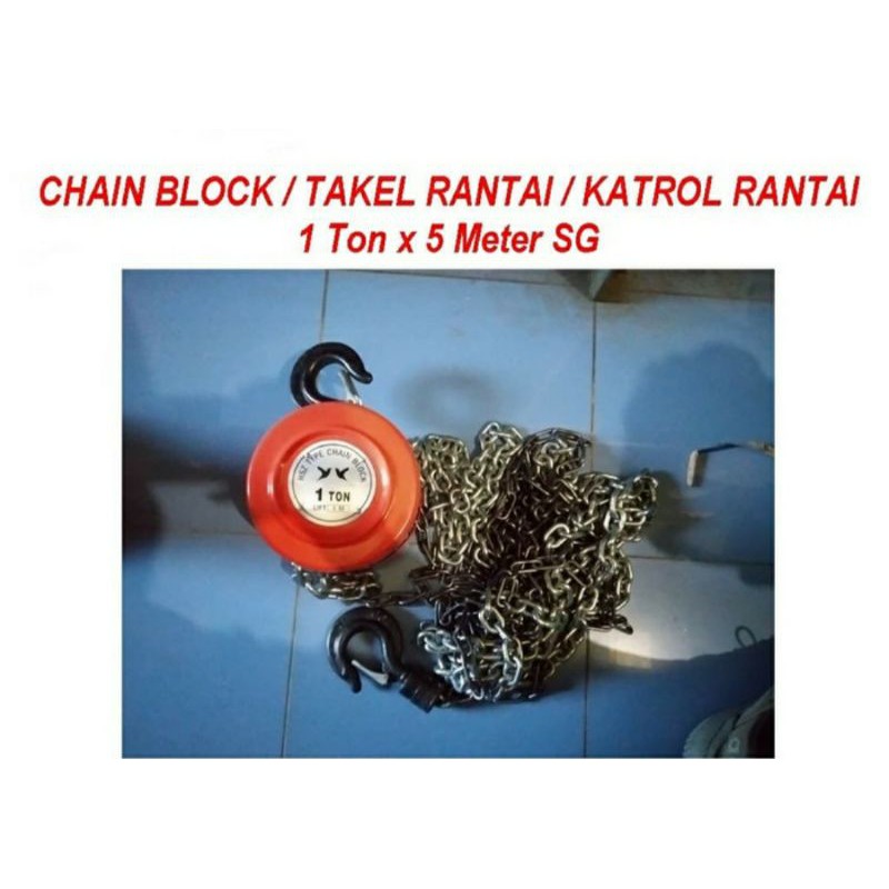 Jual Chain Block Takel Rantai Katrol Rantai 1 Ton x 5 Meter | Shopee ...