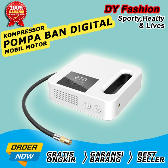 Jual Alat pompa Kompresor angin listrik LCD SP36 compressor ban mobil ...