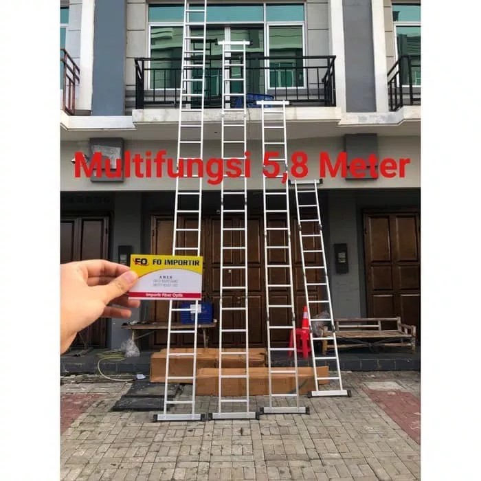 Jual Tangga Multifungsi 5.8 Meter Tangga Lipat Tangga Alumunium AMG ...