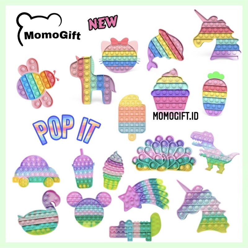 Jual Pop It Murah Pelangi Mainan Anak Kecil Fidget Kids Toys Push ...