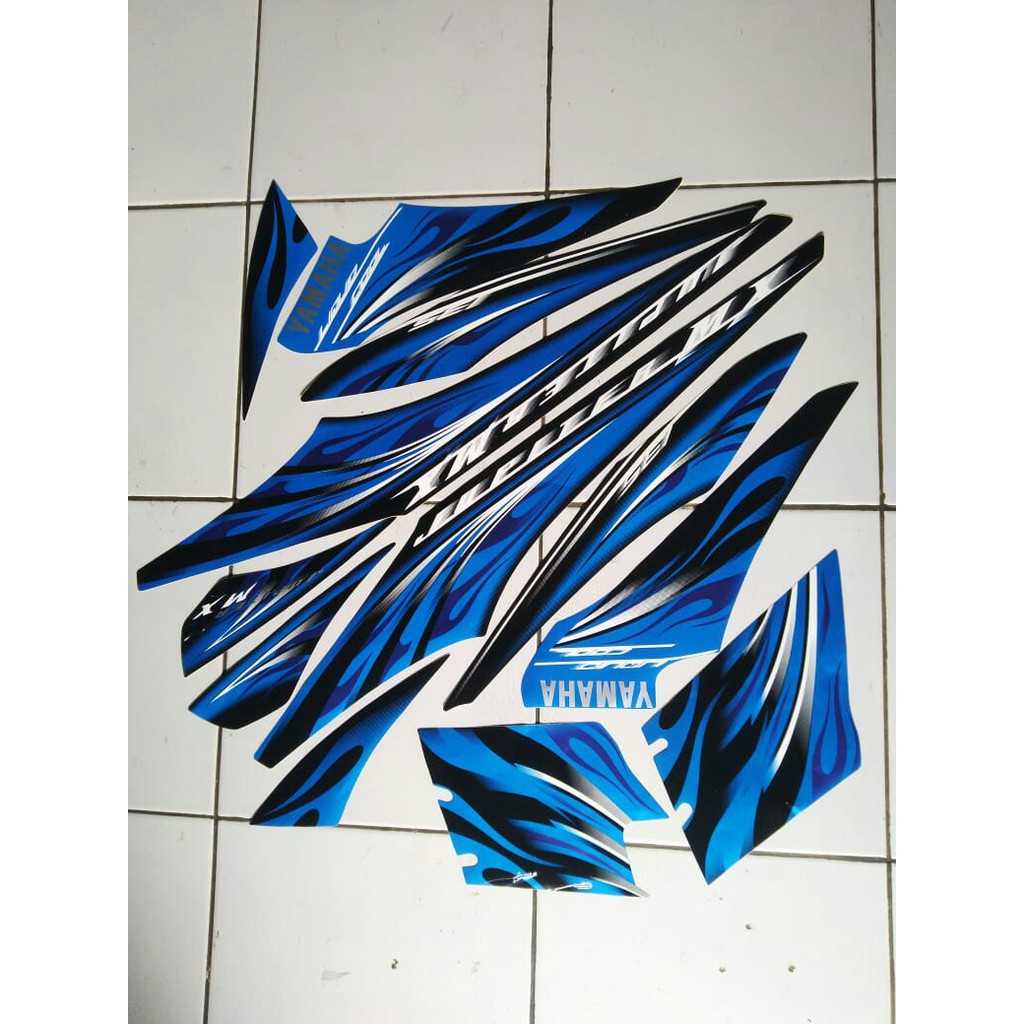 Jual stiker striping jupiter mx 135 2009 biru | Shopee Indonesia