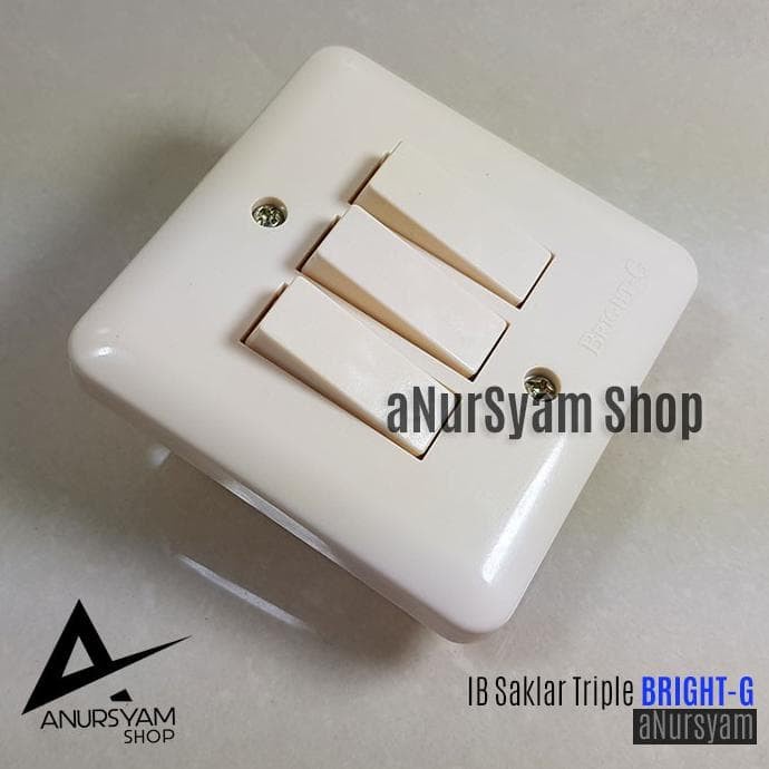 Jual IB Saklar Triple BRIGHT-G 808 / IB Saklar Tiga BRIGHT G 808 ...