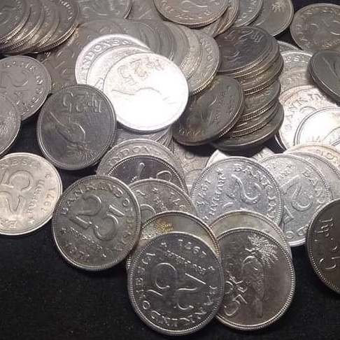 Jual koin Kuno 25 Rupiah 1971 Burung Emprit / Burung Mahkota | Shopee Indonesia