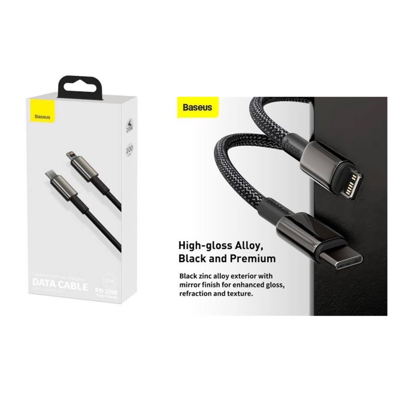 Jual KABEL BASEUS TUNGSTEN TYPE-C TO LIGHTNING / IPHONE 20W 1 METER & 2 ...