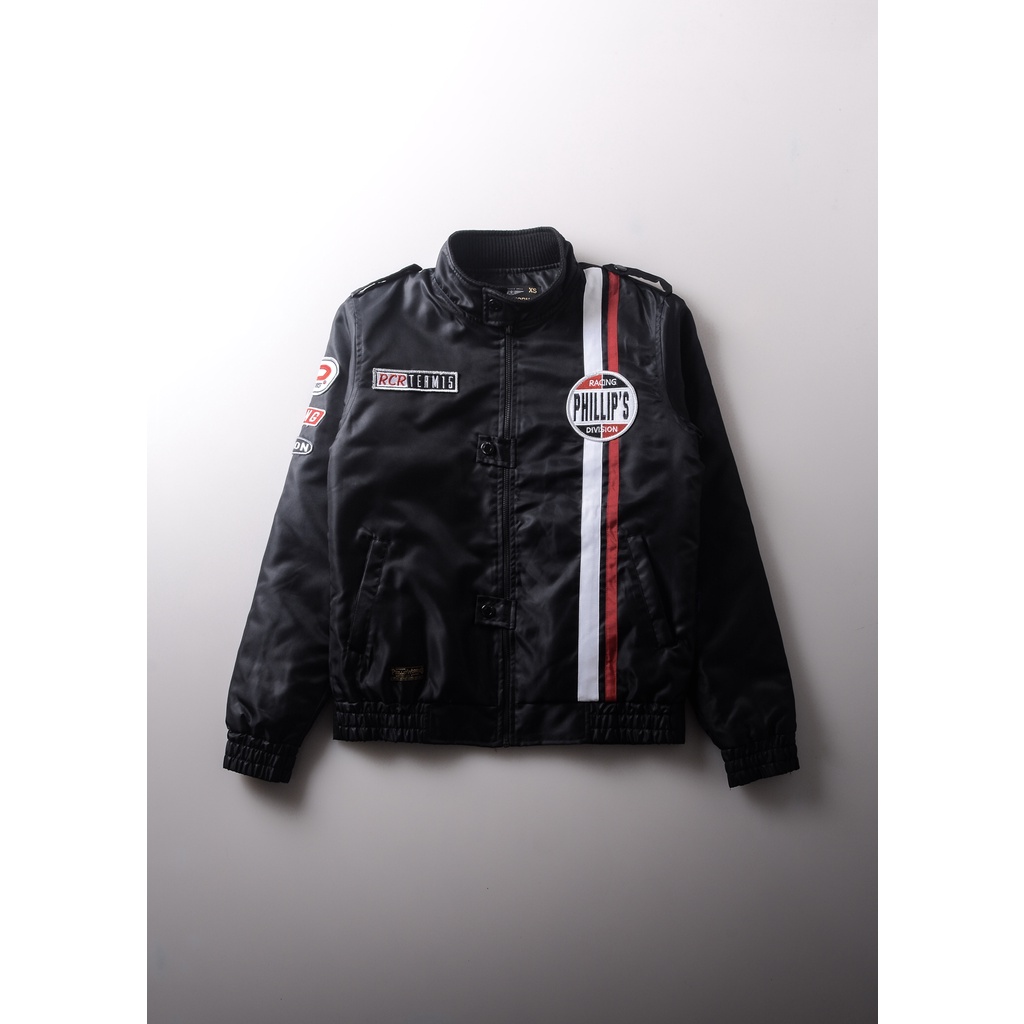 Jual PHILLIP WORKS ORIGINAL JACKET Racing Division Black - JAKET MOTOR ...