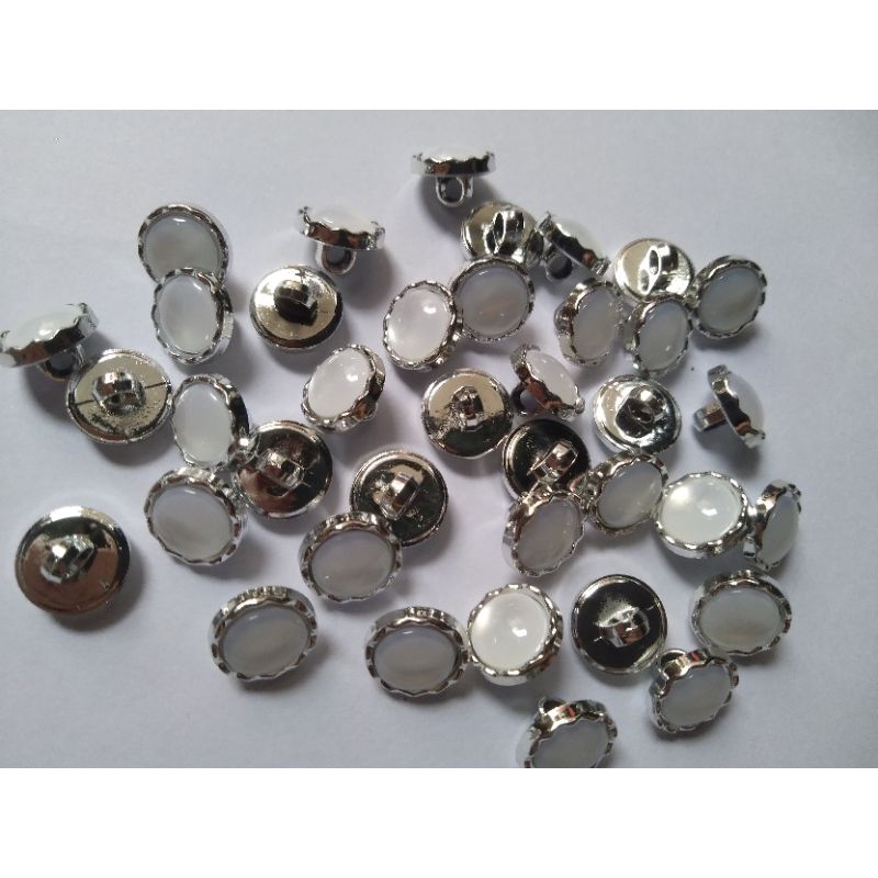 Jual Kancing jamur mata silver 12mm isi 100pcs | Shopee Indonesia
