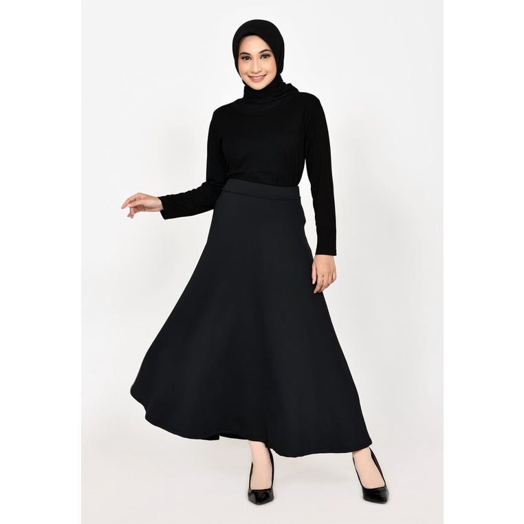 Jual Lezahrasignature Rok panjang muslim wanita flare rok lebar fit XXL ...