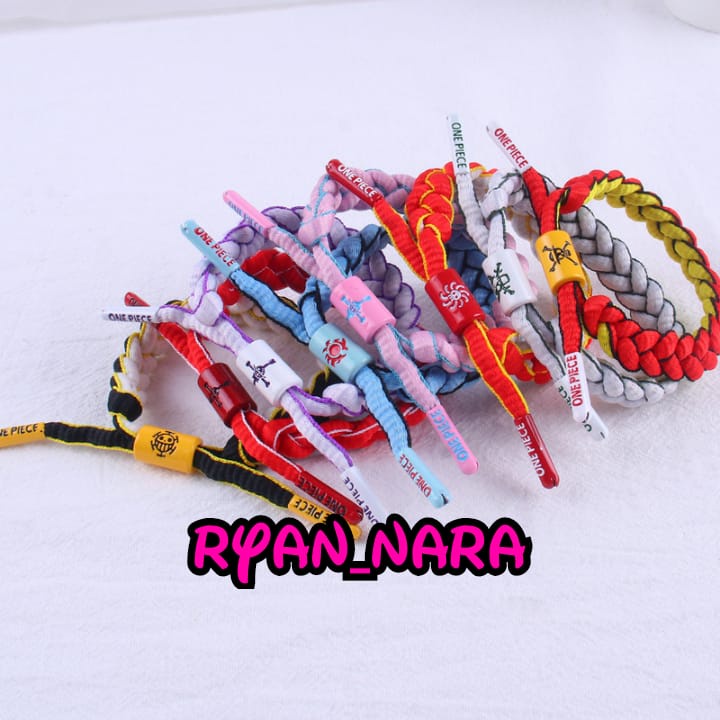 Jual Gelang Tali Anime Couple One Piece Luffy Zoro Sanji Usop Nami ...