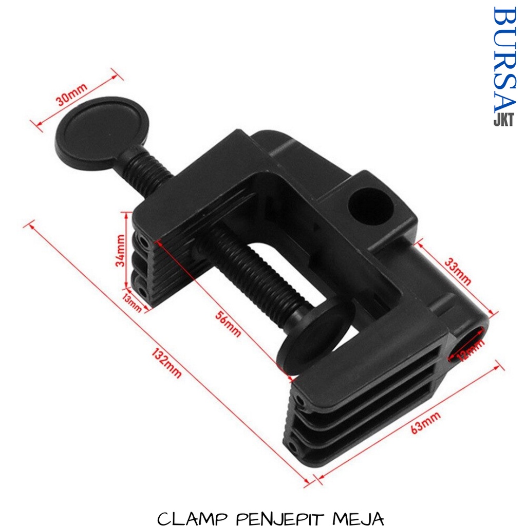 Jual BRACKET STAND CLAMP KLIP MOUNT DUDUKAN MEJA LAMPU MICROPHONE ...