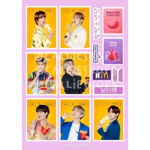 Jual STICKER THE BTS MEAL | Shopee Indonesia