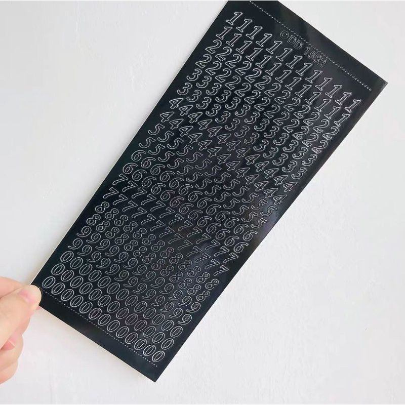 Jual Alphabet Foil Sticker alfabet/huruf/angka/ Gold Silver Stiker ...