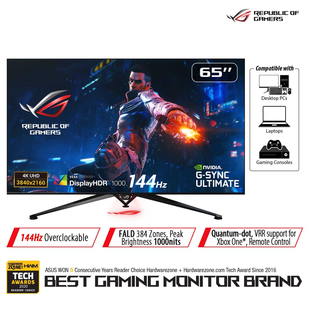 Jual ASUS ROG Swift PG65UQ 65" BFGD 4K HDR G-SYNC Ultimate Gaming ...