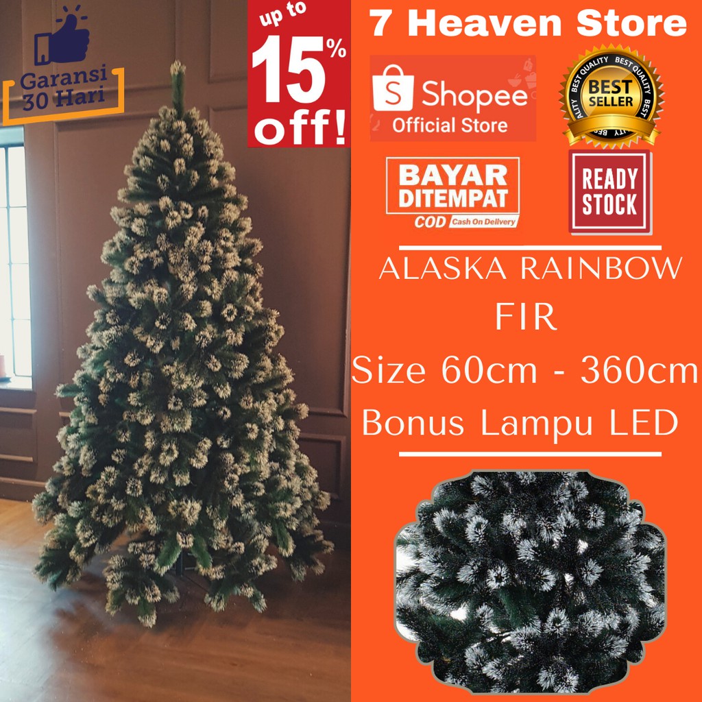Jual Pohon Natal Cemara Salju Tinggi 5 feet 5ft 1,5 meter 1,5m JD1789RB ...