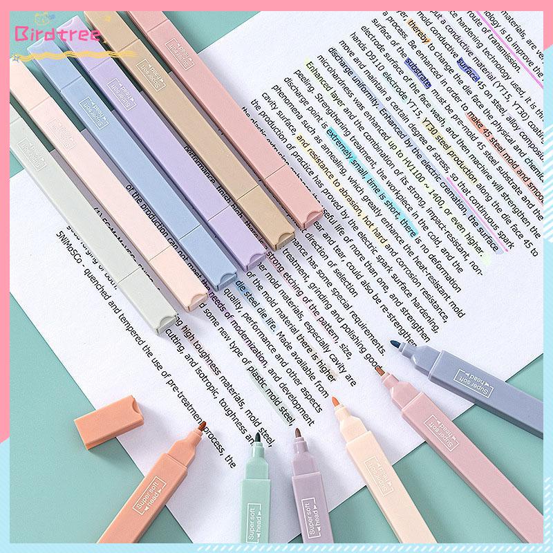 Jual Readystock ️COD Morandi 6 Pcs/set Berwarna Neon Pena Kepala Ganda ...