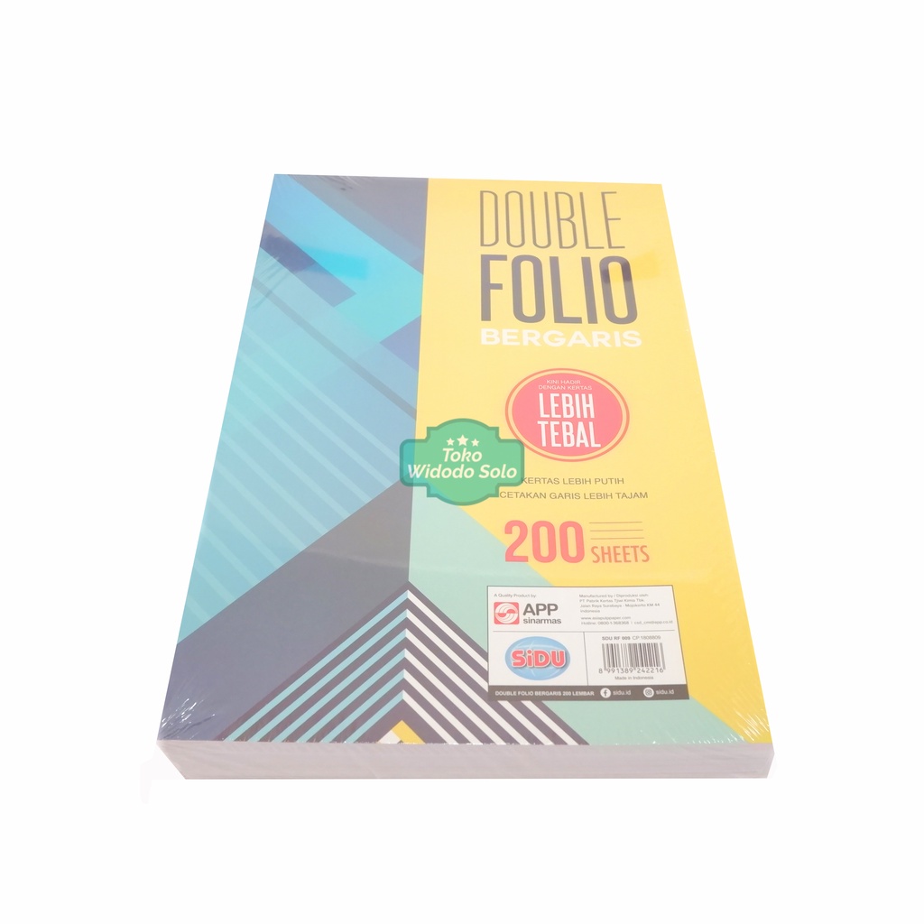 Jual Kertas Double Folio Garis Sinar Dunia SDU RF 009 - 1 Pack Isi 200 ...
