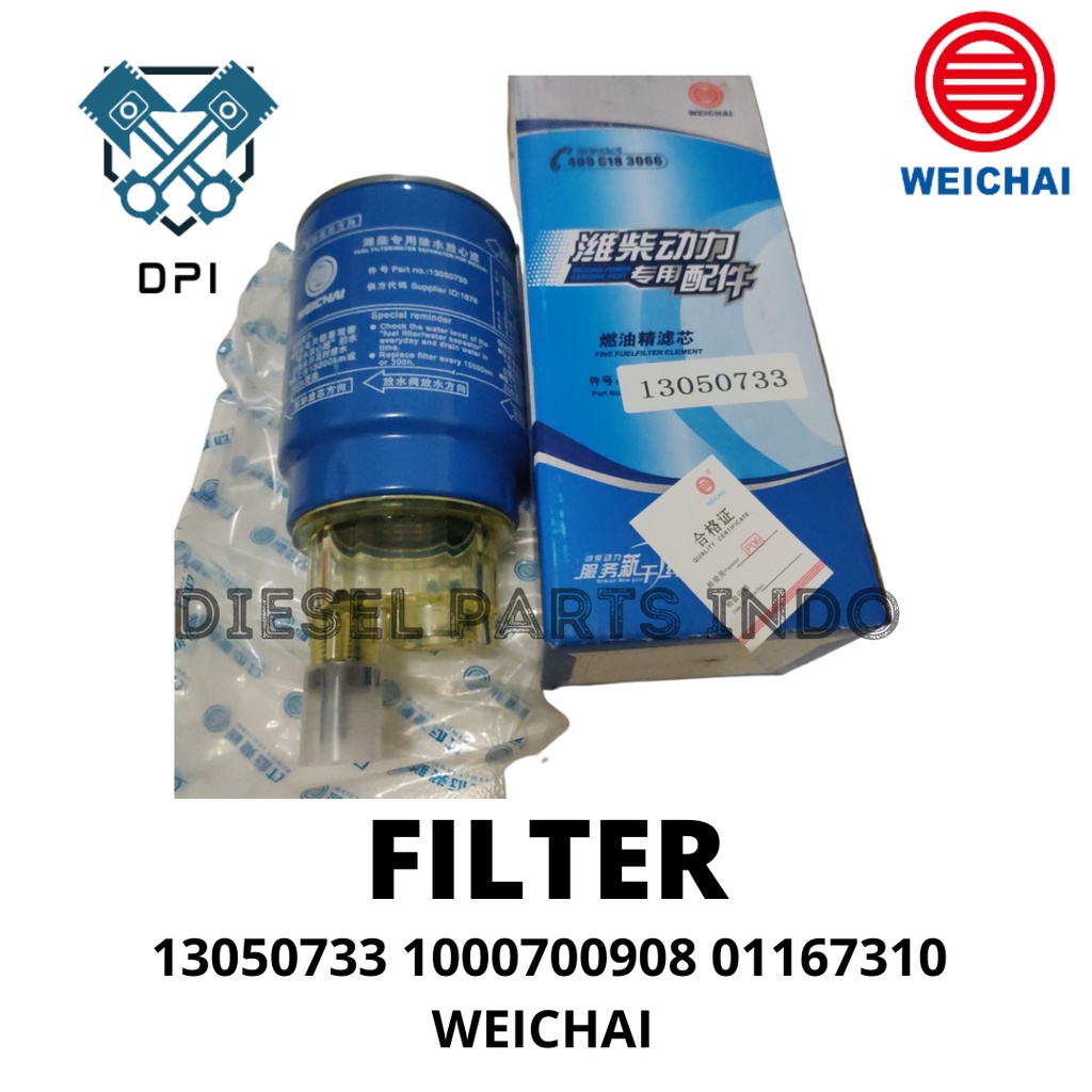 Jual 13050733 1000700908 01167310 Fuel Filter Weichai Deutz | Shopee ...