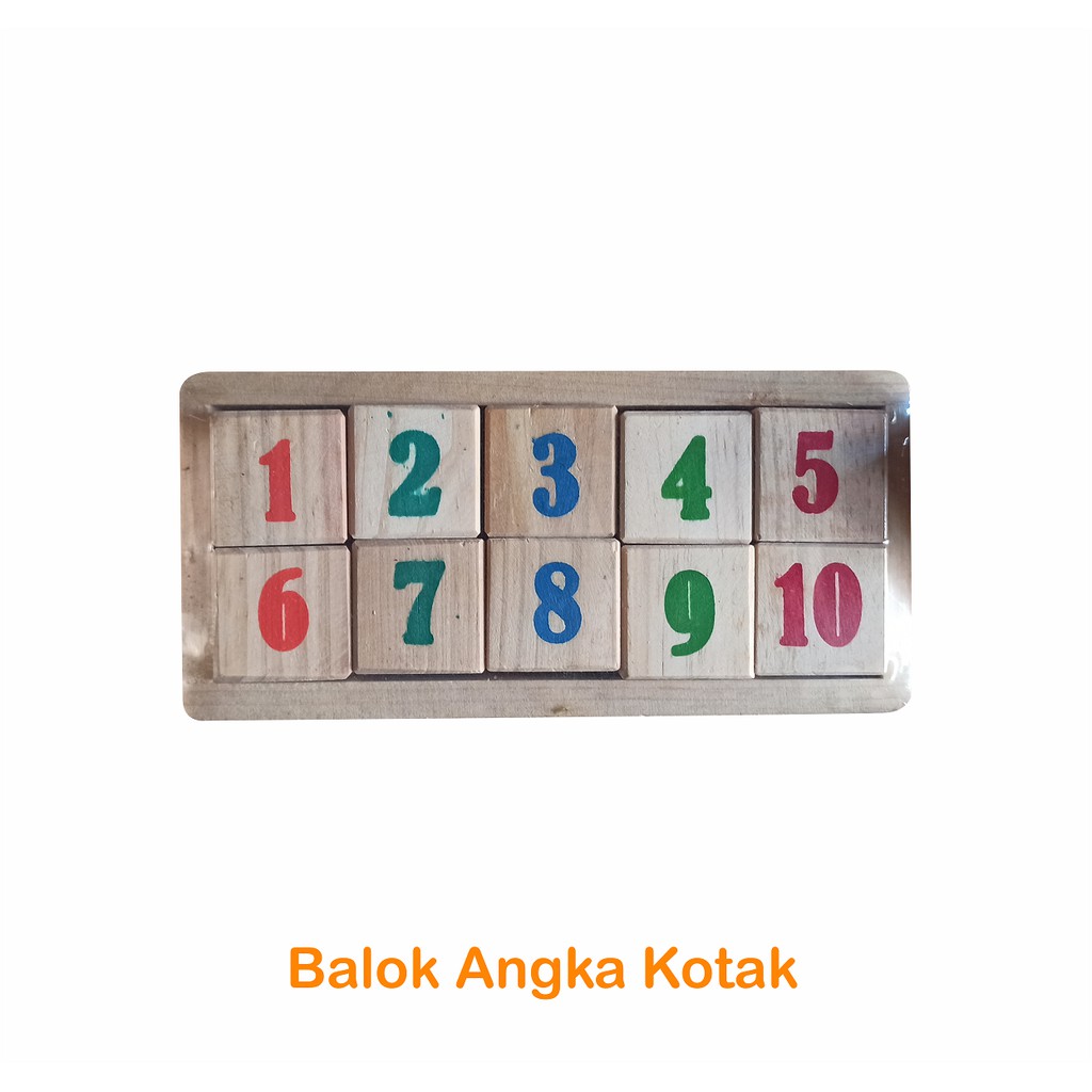 Jual Balok Angka Kotak Natural | Shopee Indonesia