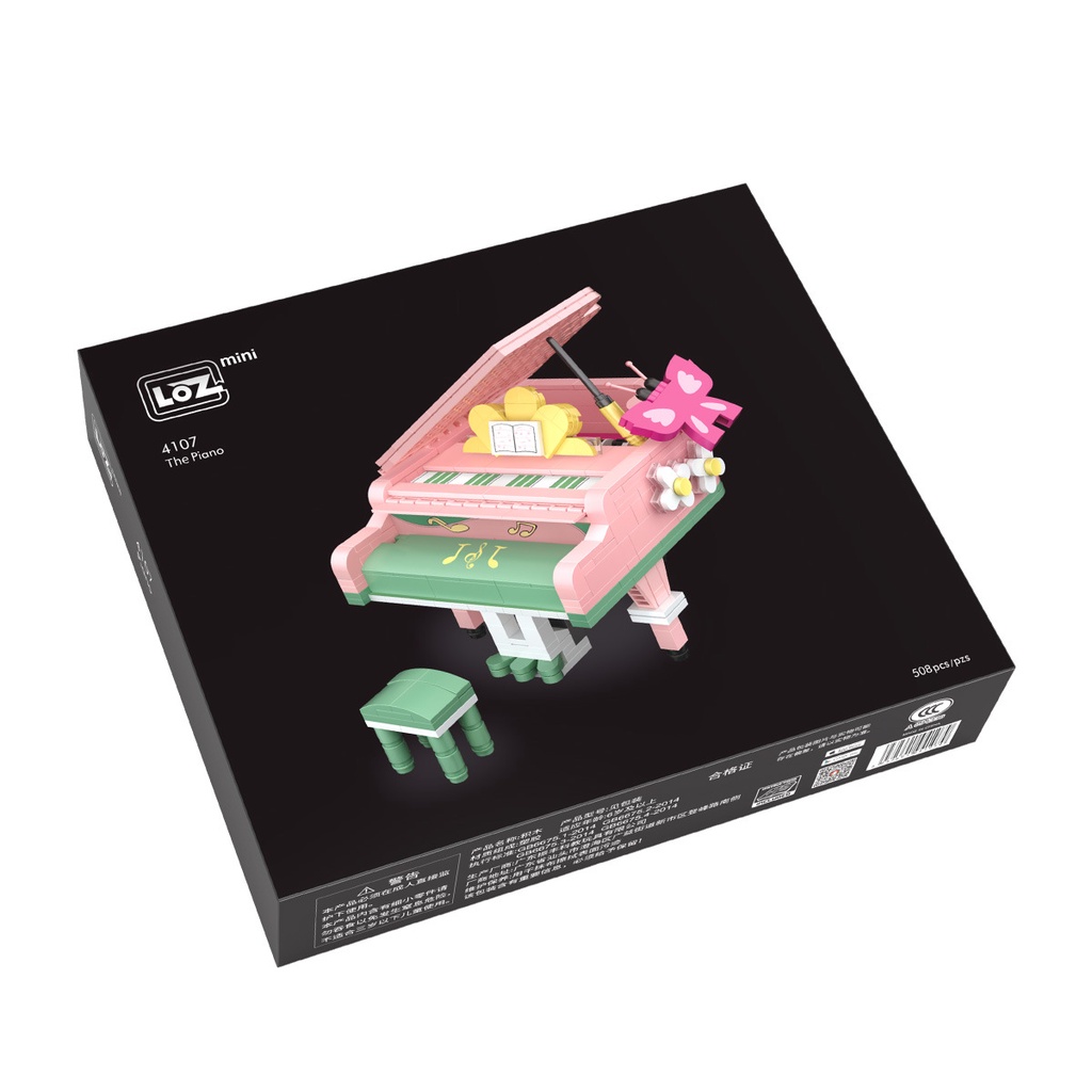 Jual Loz 4107 - Piano Pink Bricks Toy Miniature Block Nano Musik Girls ...