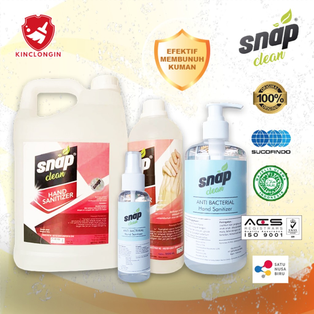 Jual Handsanitizer SnapClean 4 Liter (Cair/Gel) | Shopee Indonesia