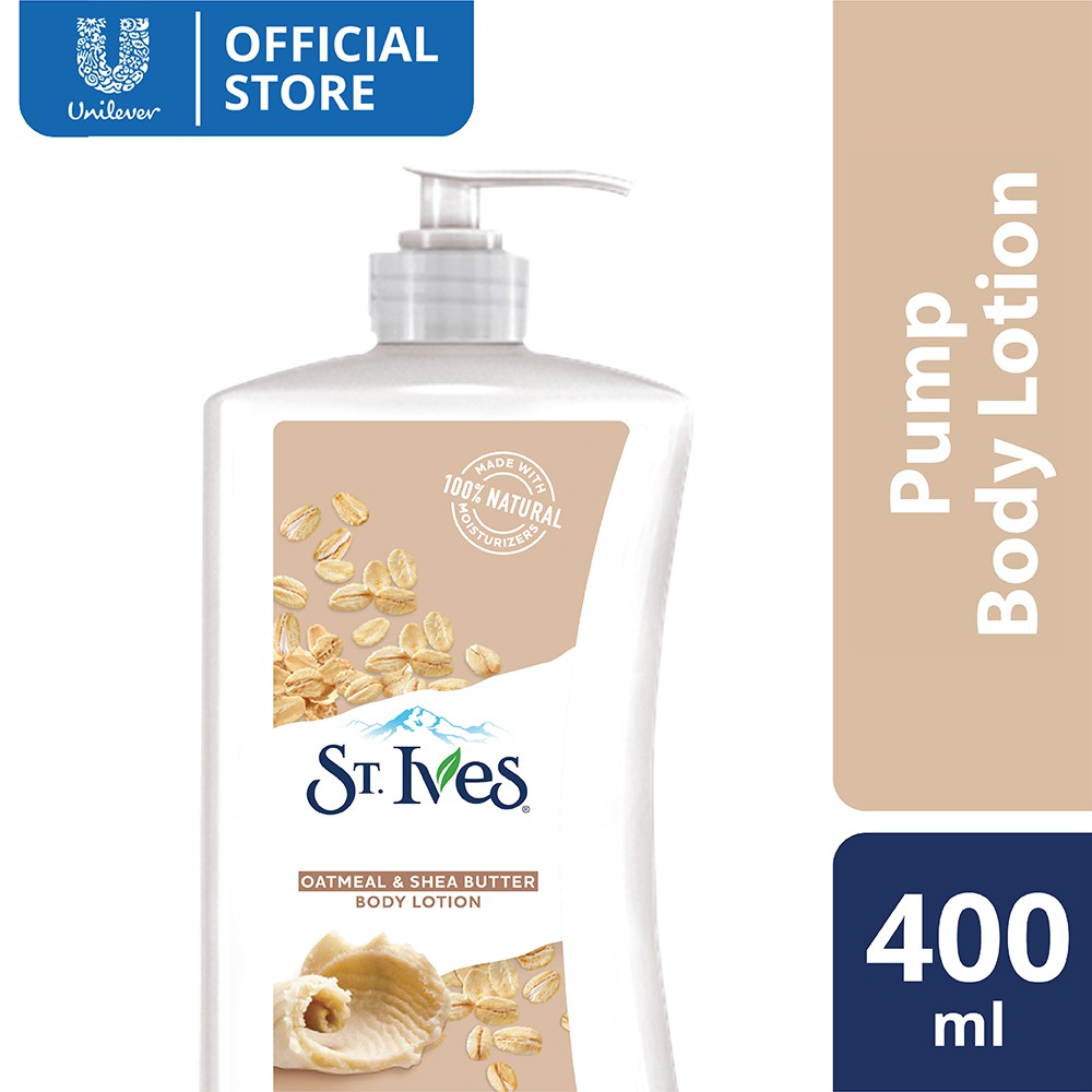 Jual St Ives Body Lotion Oatmeal Shea Butter 400 mL | Shopee Indonesia
