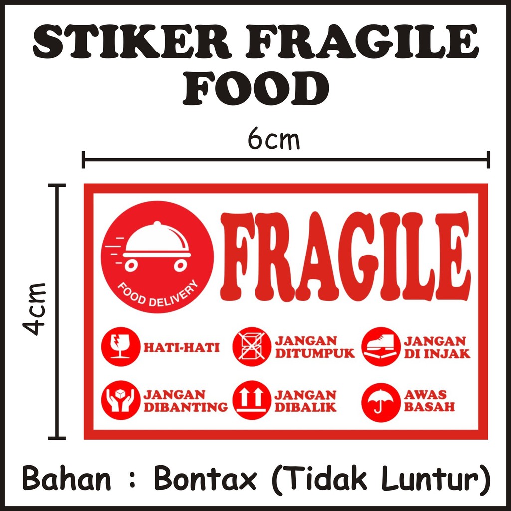 Jual STIKER FRAGILE MAKANAN ISI 10,STIKER FRAGILE FOOD,STIKER FOOD ...