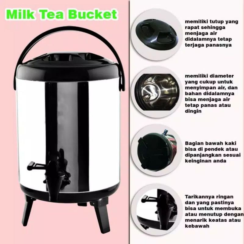 Jual Milk Tea Bucket 10 Liter Atau Dispenser Minuman | Shopee Indonesia