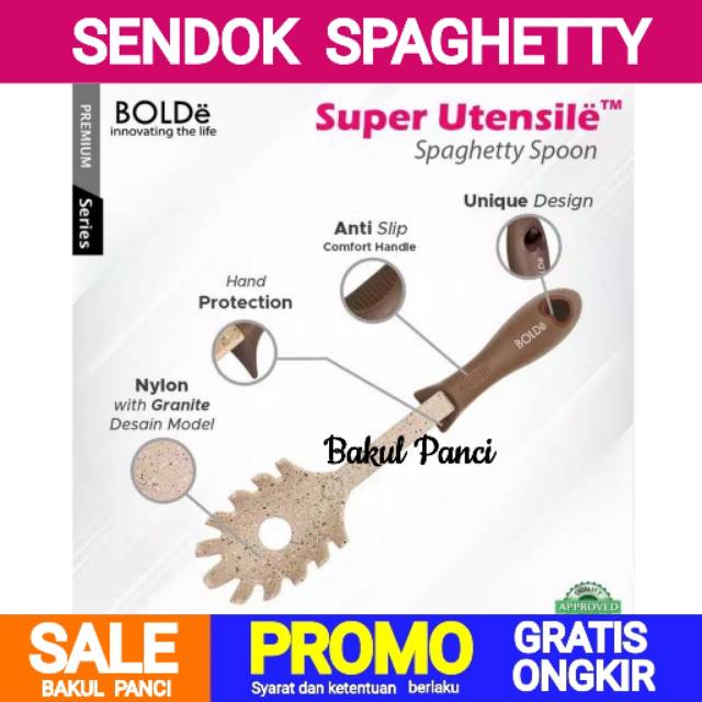 Jual BOLDe SUPER UTENSILE SPAGHETTY SPOON - SPATULA - SENDOK SPAGHETTY ...