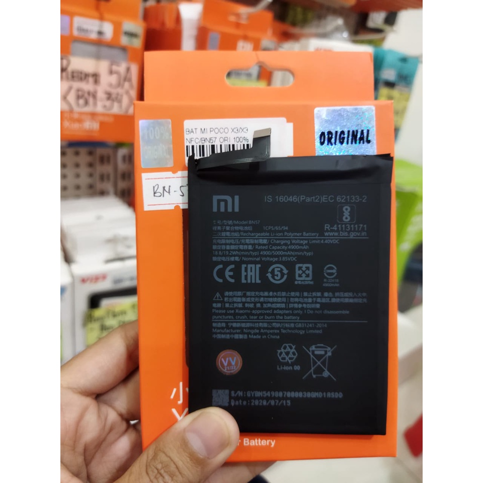 Jual Baterai Xiaomi Poco X3/X3 NFC/ BN57/BN61 Original 100% | Shopee ...