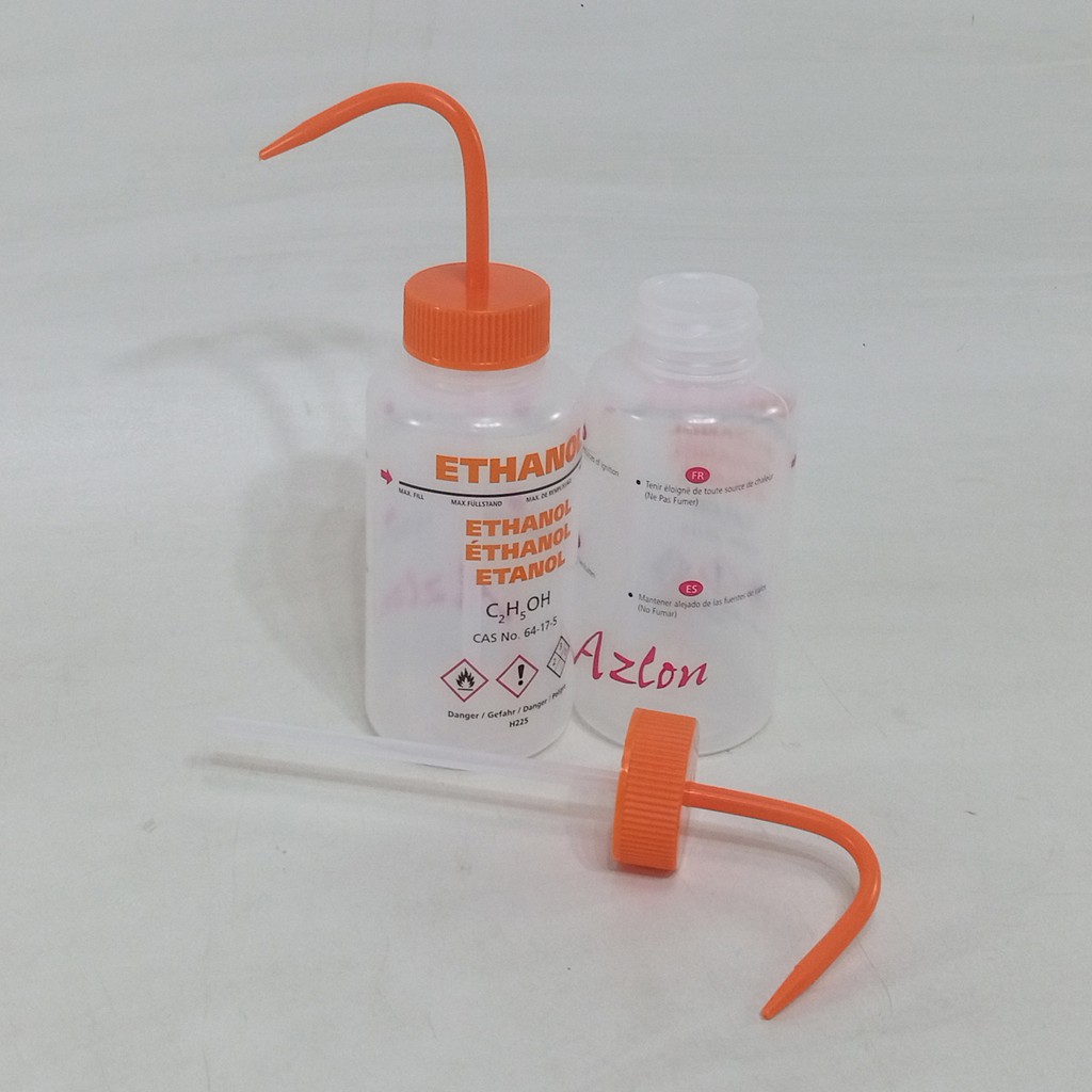 Jual AZLON | WASH BOTTLE 500mL ETHANOL Botol bilas. Botol cuci. Safety ...