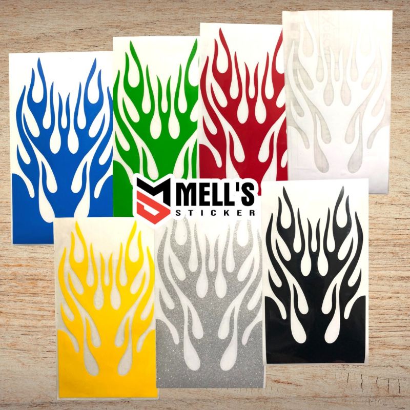 Jual stiker spakboard api motor lidah api spakbor motor universal 15 x ...