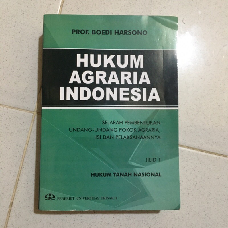 Jual Buku Hukum Agraria Indonesia Oleh Prof. Boedi Harsono (Original ...