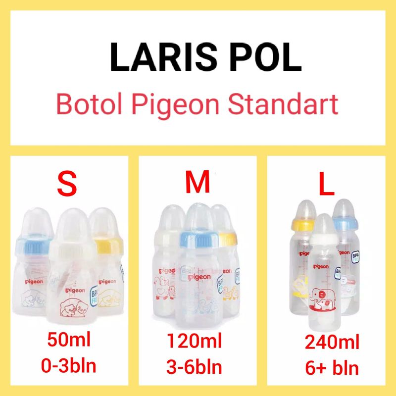 Jual Botol Susu Pigeon Standard 50ml 120ml 240ml / Pigeon Botol Susu 50 ml 120 ml 240 ml ...