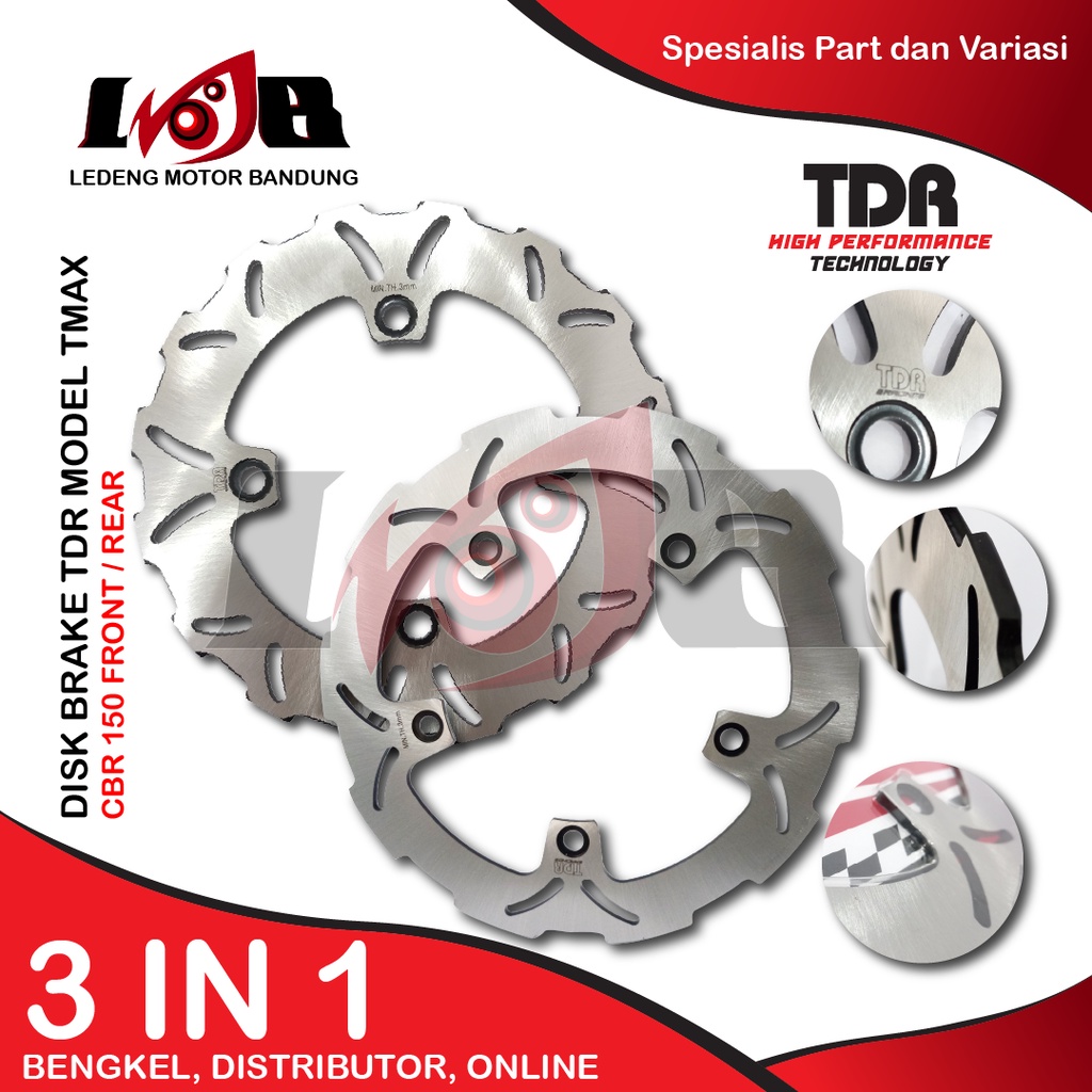 Jual TDR Piringan Cakram CBR 150 Model TMAX Disc Brake Motor Rem Cakram Depan Belakang | Shopee ...