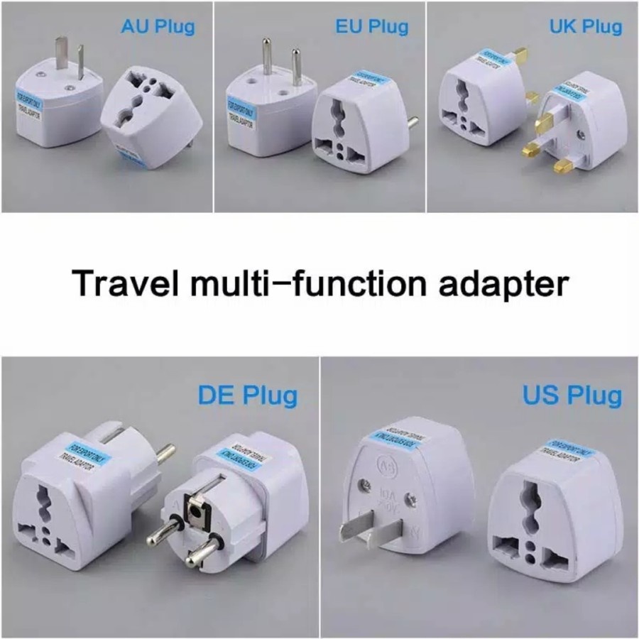 Jual Travel Adaptor Colokan Sambungan Listrik Kaki Tiga - Plug Adapter ...