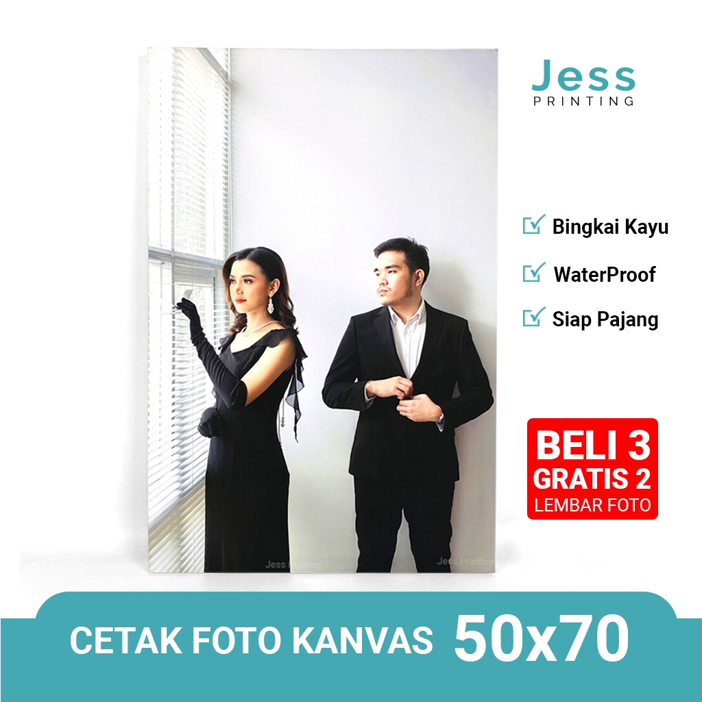 Jual Cetak Foto Kanvas 50x70 Plus Bingkai Kayu (Spanram) Bahan Canvas 100% Original Import ...
