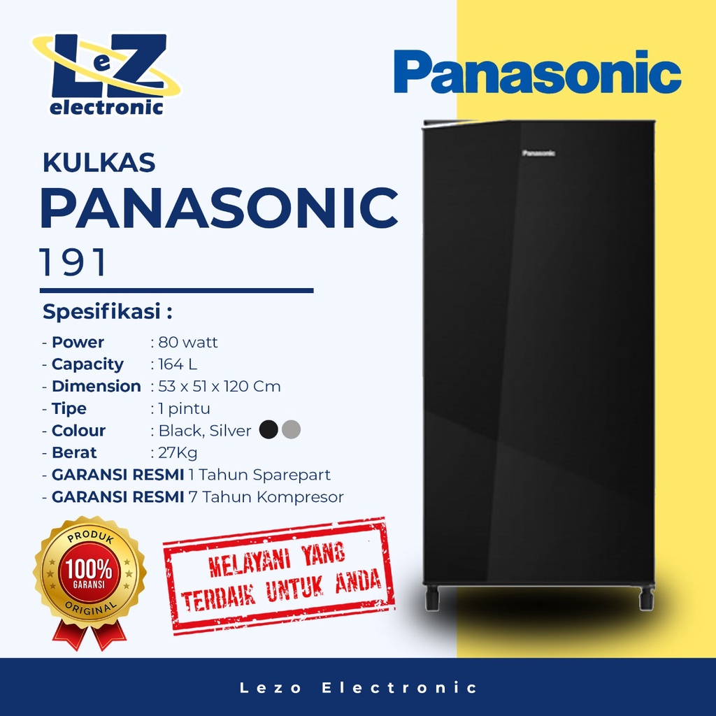 Jual Kulkas 1 Pintu PANASONIC NR-AF191S STABILIZER FREE 164 Liter | Shopee Indonesia