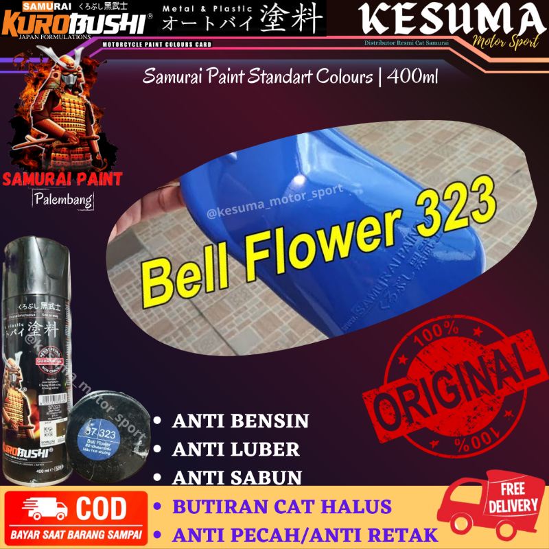 Jual Cat Pilok Pilox Cat Semprot Samurai Paint Biru Tua #323 Bell Flower 400ml Original 100% ...