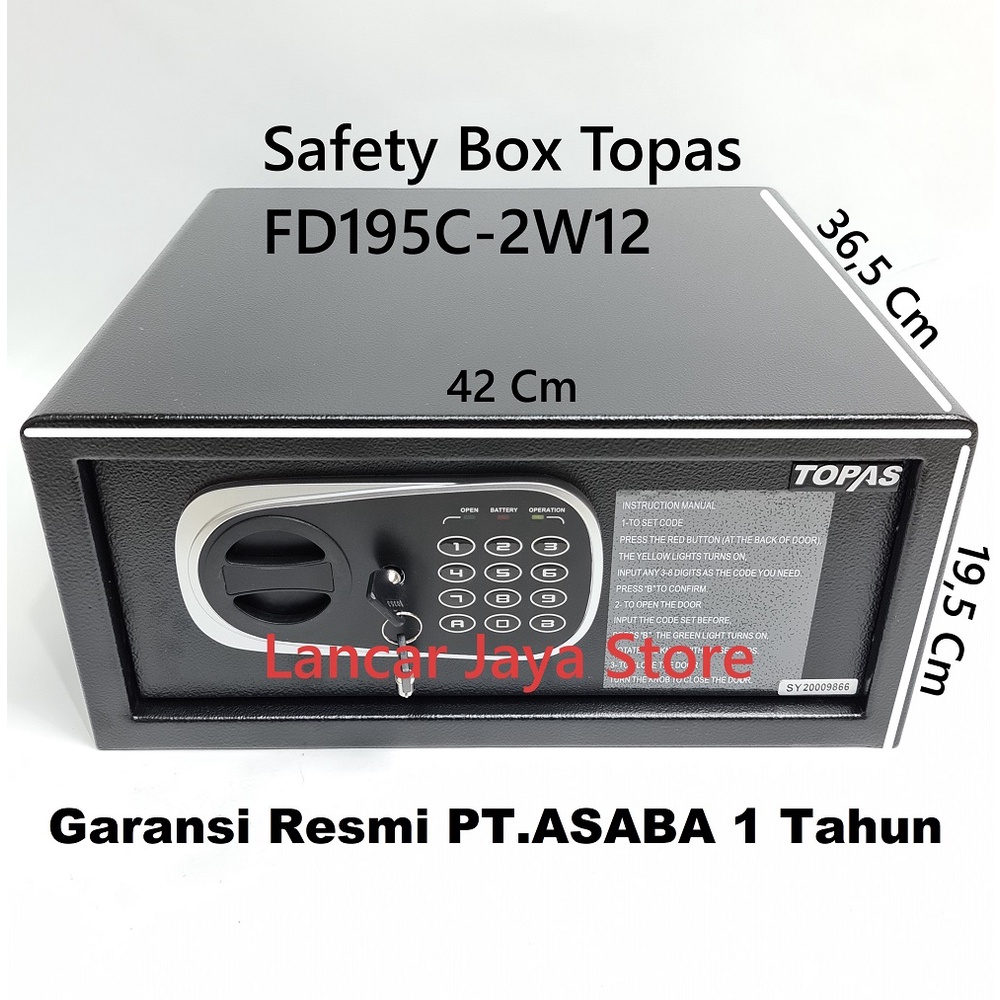 Jual Brankas Digital Topas FD195C Deposite Box/Safety Box Topas FD195C ...